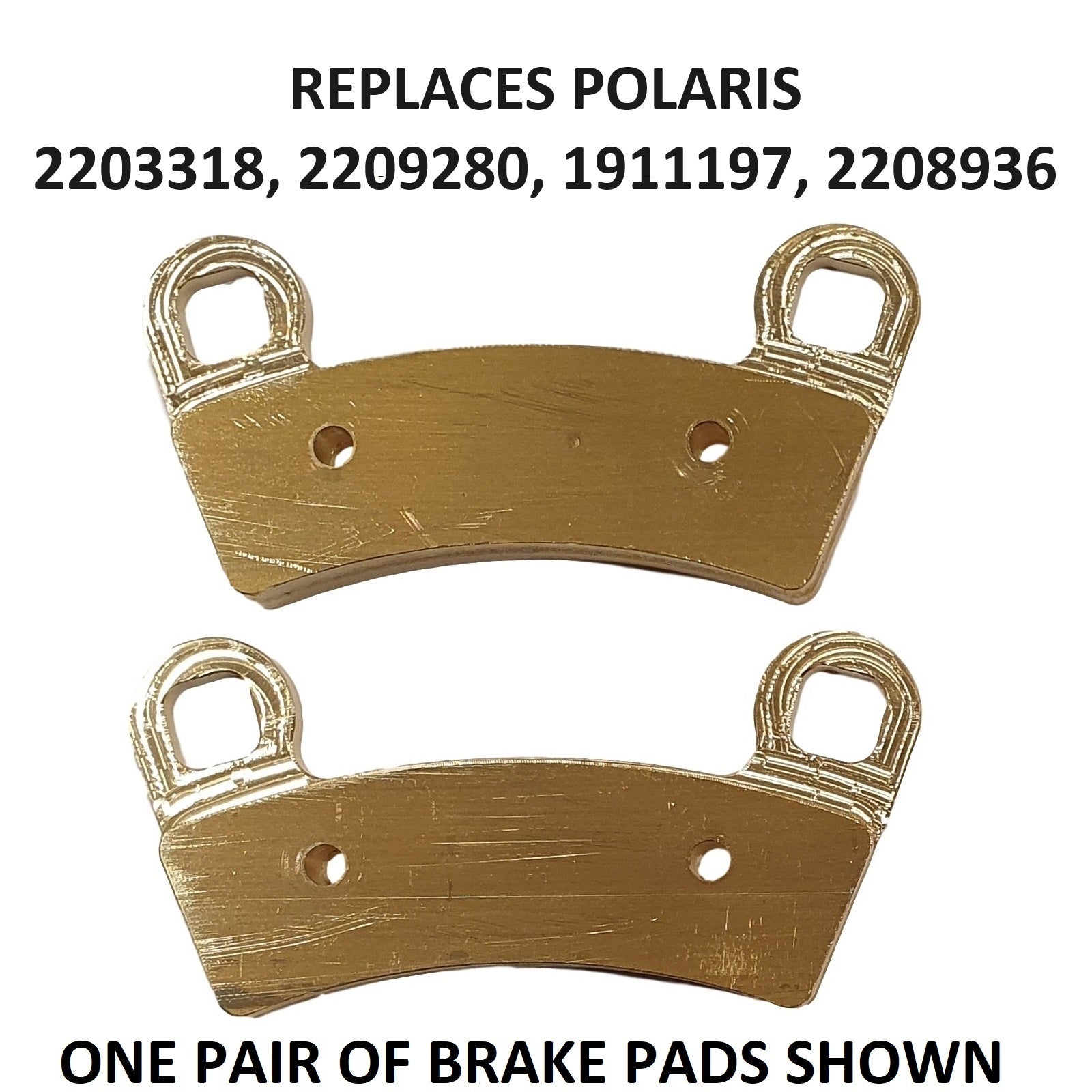 Polaris 2203318, 2209280, 1911197, 2208936 Brass Brake Pads (1 Pair ...